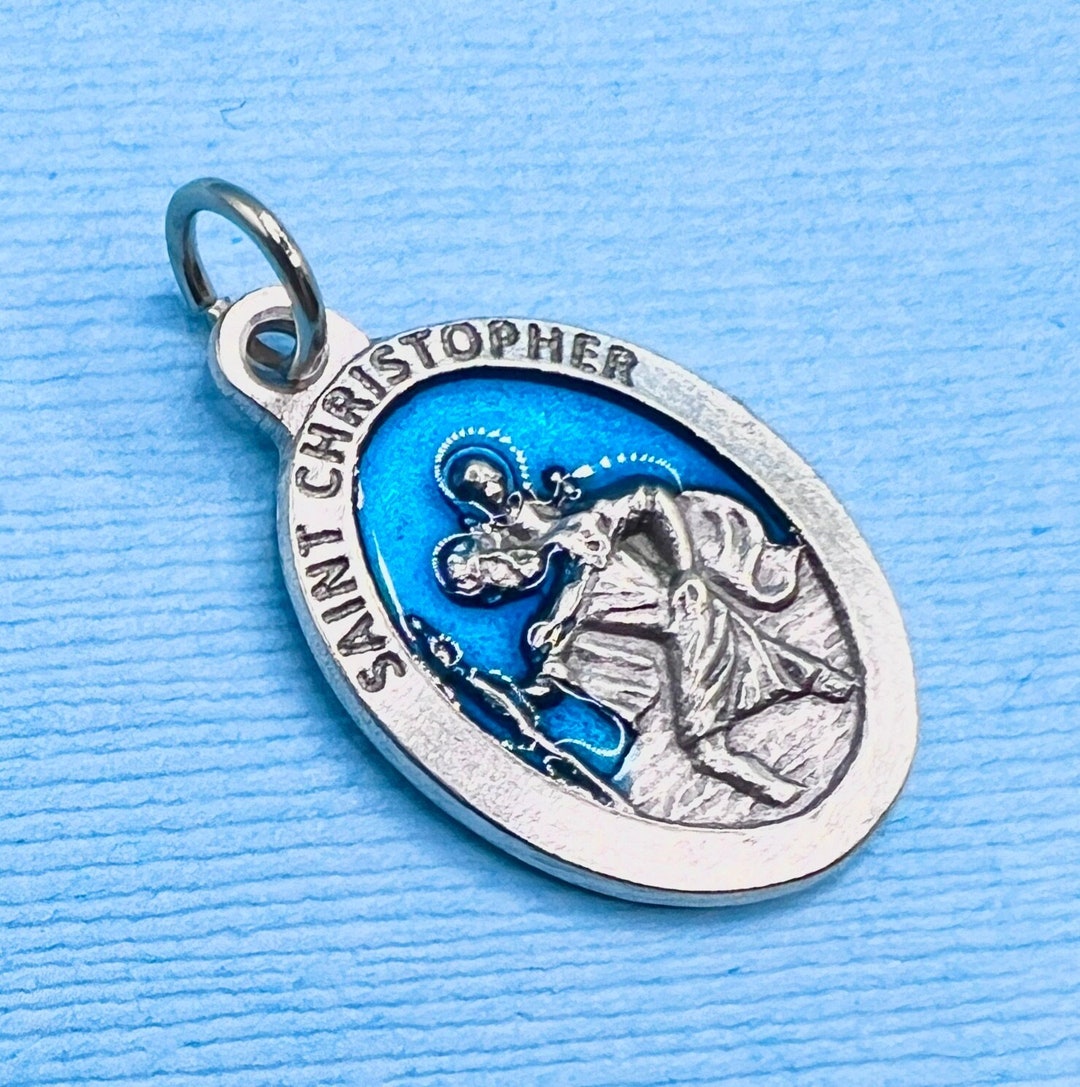 Saint Christopher Medal Patron Saint of Travelers Drivers Storms ...
