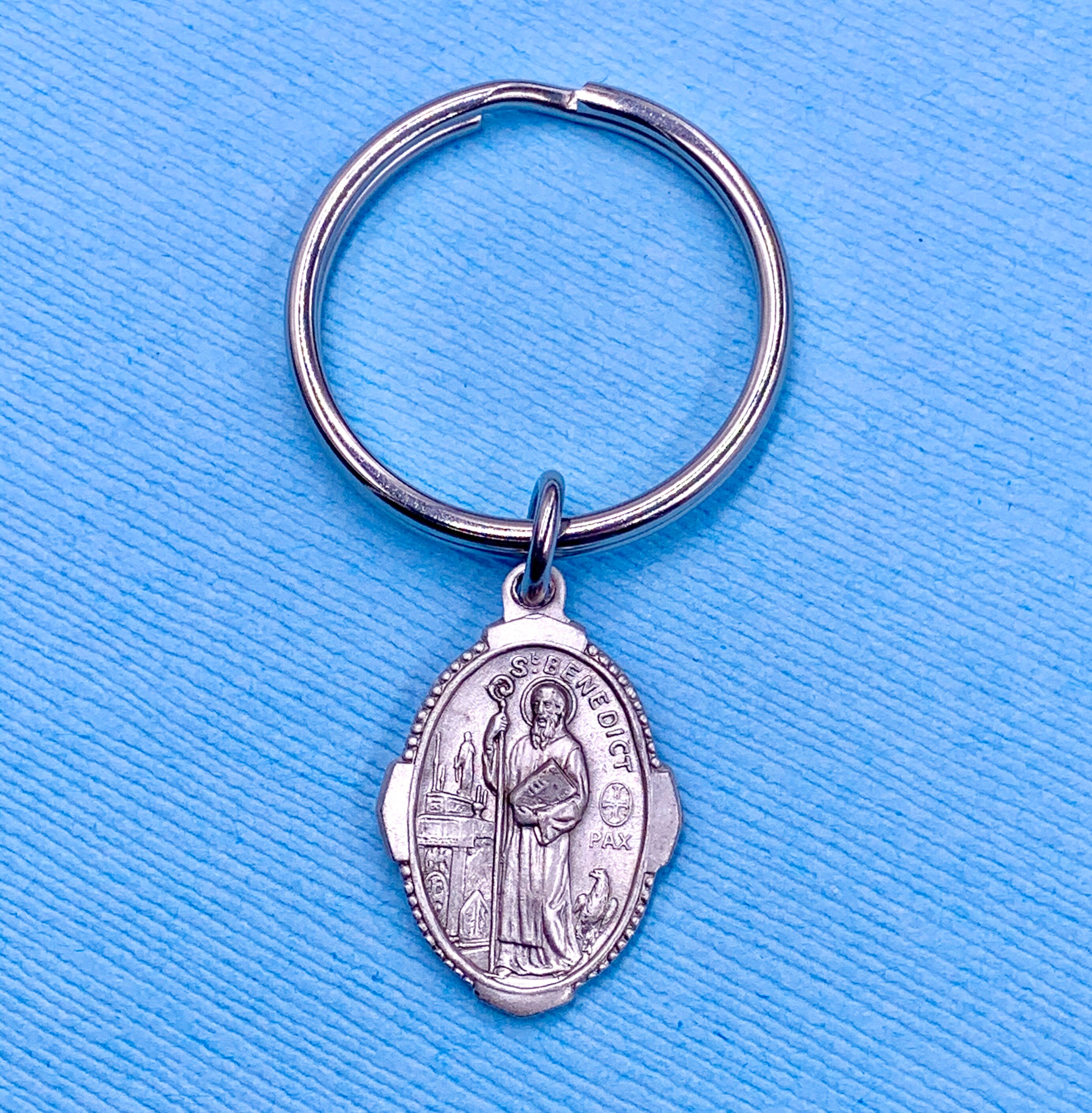 St Benedict Key Ring St Benedict Protection Medal St Benedict | Etsy