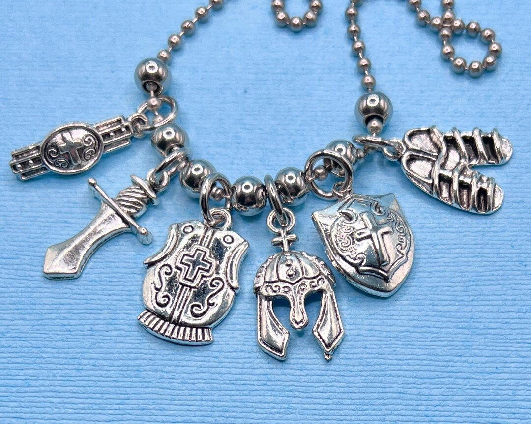 Full Armor of God Charm Necklace Religious Necklace Wear Your Faith ...