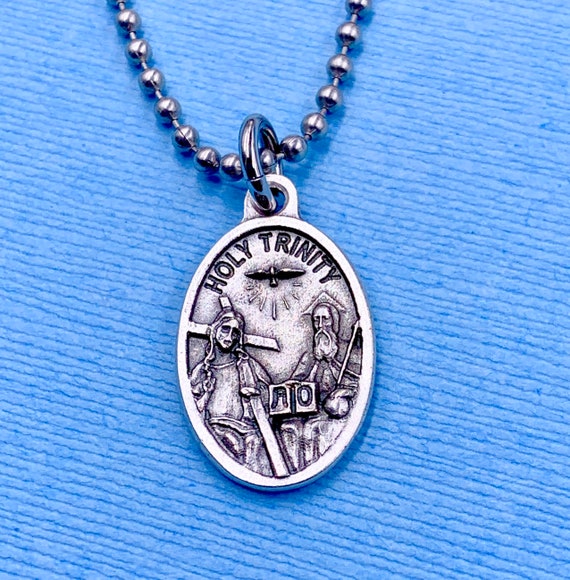 Holy Trinity Necklaceholy Trinity Medalcatholic | Etsy