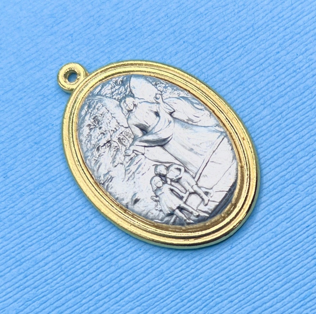 Guardian Angel Medal Guardian Angel Pendant - Etsy