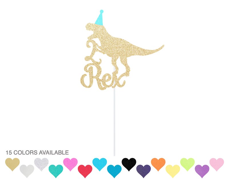 2 Rex Dinosaur Birthday Cake Topper 2Rex 2nd Birthday | Etsy