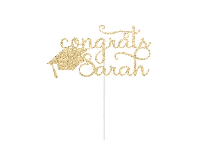Graduation Cake Topper Custom Personalized Congrats Grad - Etsy