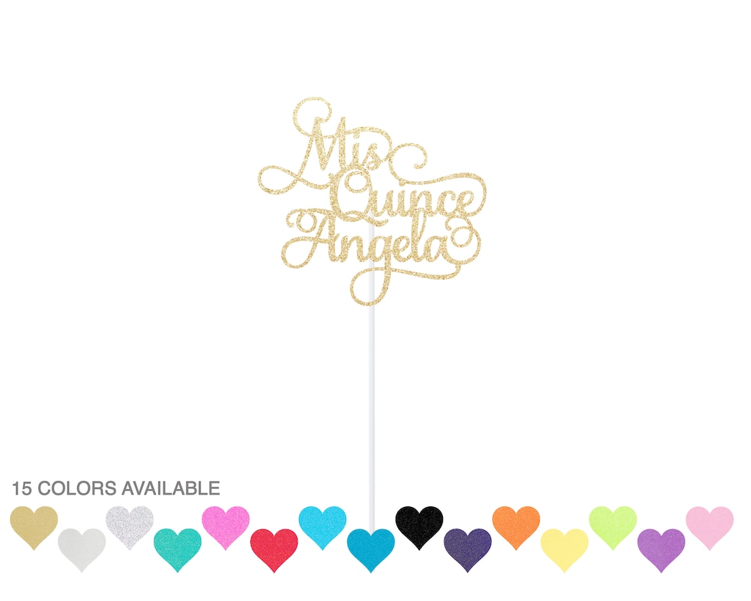 Personalized Mis Quince Cake Topper | Custom Quinceañera Cake Topper ...