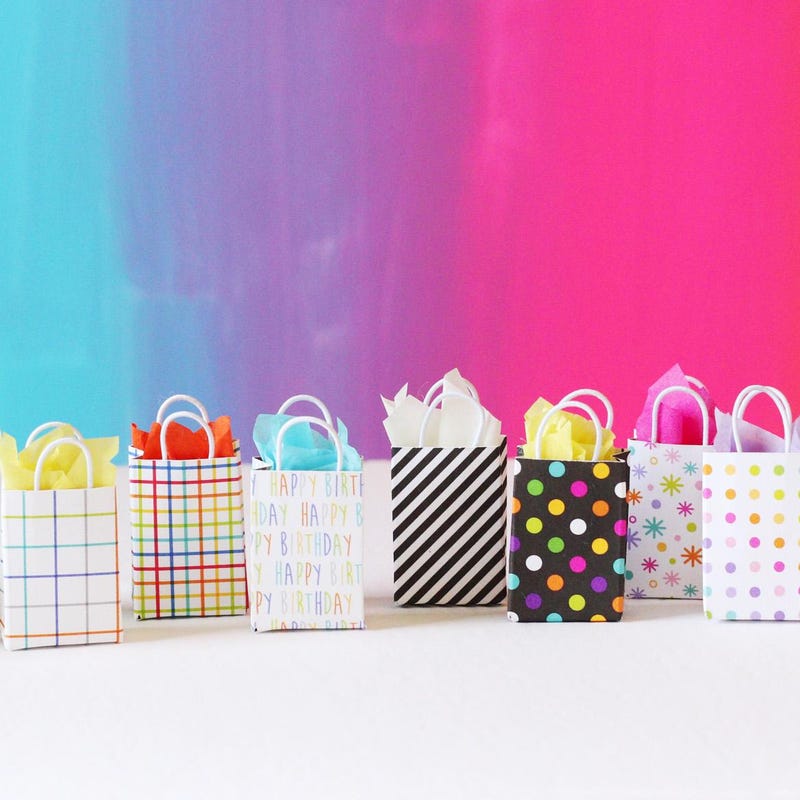 Mini Paper Handle Bags - Etsy
