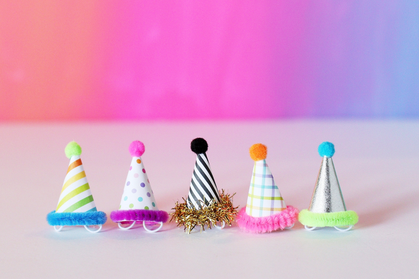 Mini Party Hats Party Animal Mini Party Hats Dinosaur Party Hats Tiny ...