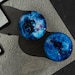 Pair Blue Galaxy Plugs Nebula Image Ear Wooden or Clay 4,5,6,8,10,12,14 ...