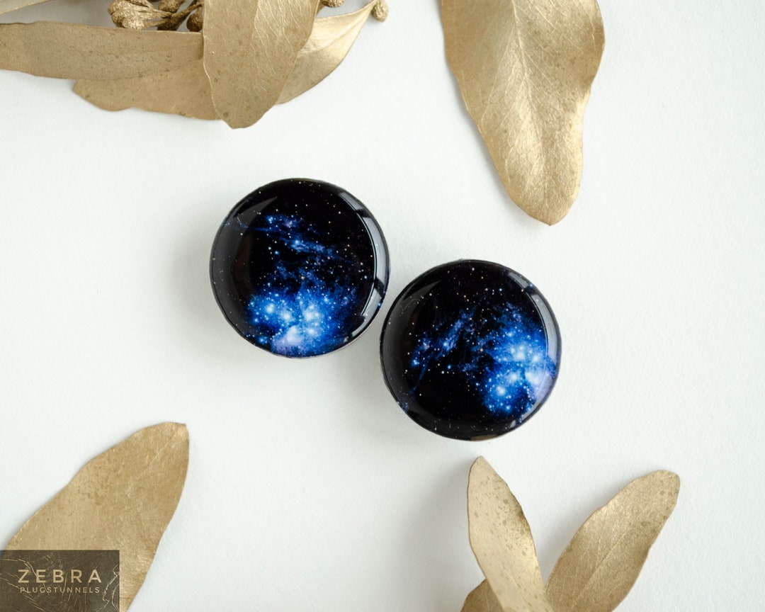 Pair Gauges Space Image Ear Wooden or Clay Plugs 4,5,6,8,10,12,14,16,18 ...