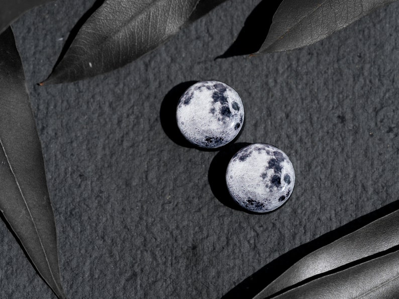 Pair Plugs Full Moon Image Ear Wooden or Clay Tunnels - Etsy