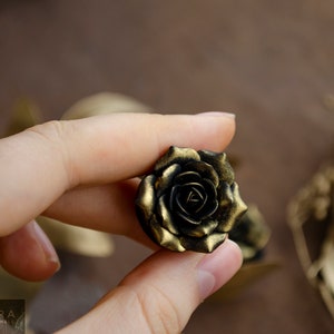 Gold Rosebud Flowers Wedding Plugs,ear Gauges 8,10,12,14,16,18,20,22,24 ...