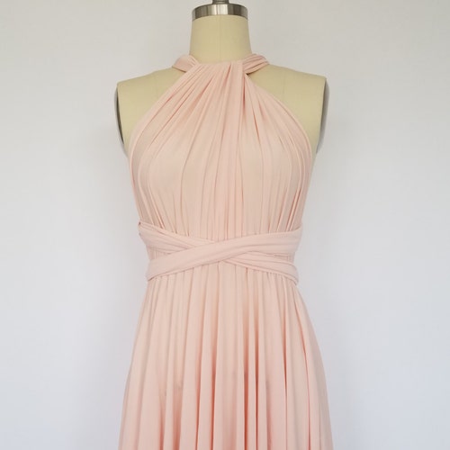 SHORT Knee Length Infinity Dress Convertible Formal Multiway - Etsy