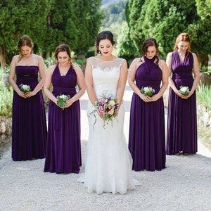 Dark Purple Grape LONG Floor Length Ball Gown Maxi Infinity Dress ...