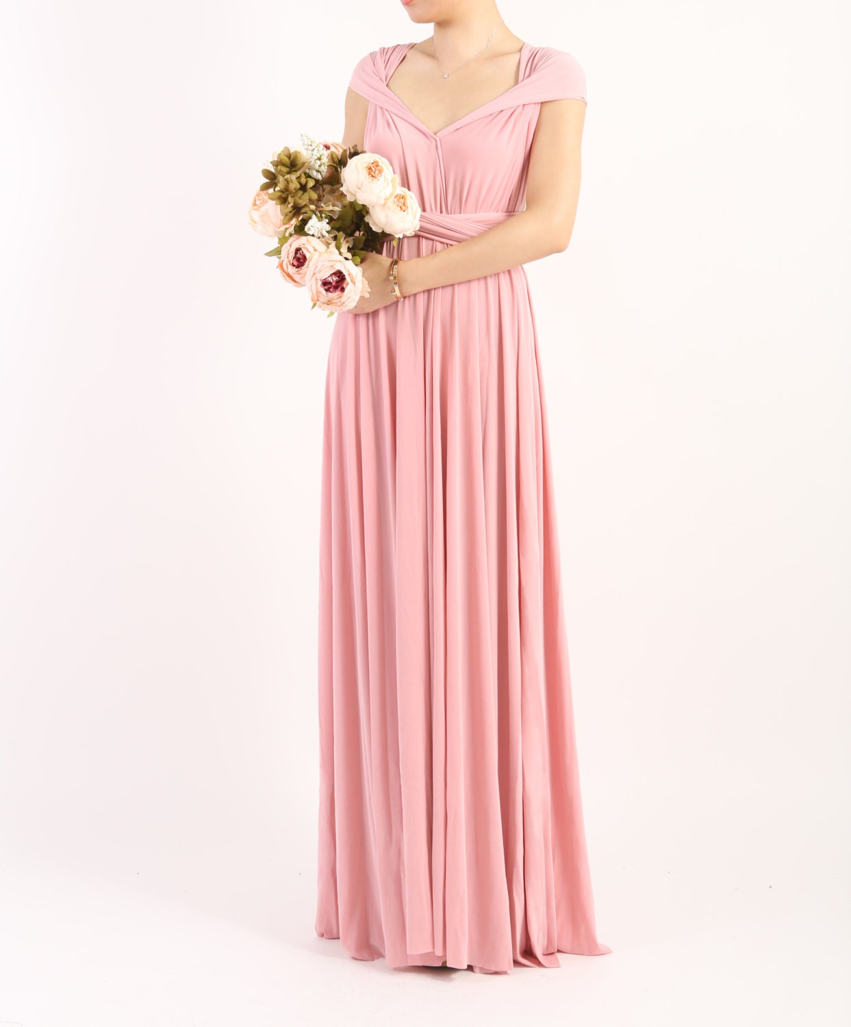 Floor Length LONG Ball Gown Maxi Infinity Dress Convertible Formal ...