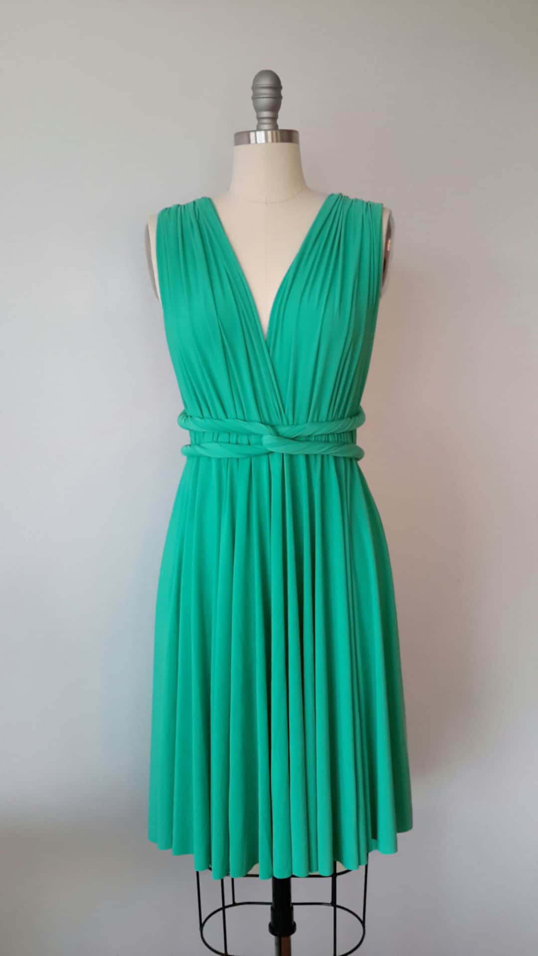 Jade Green SHORT Infinity Dress Convertible Formal Multiway Wrap Dress ...