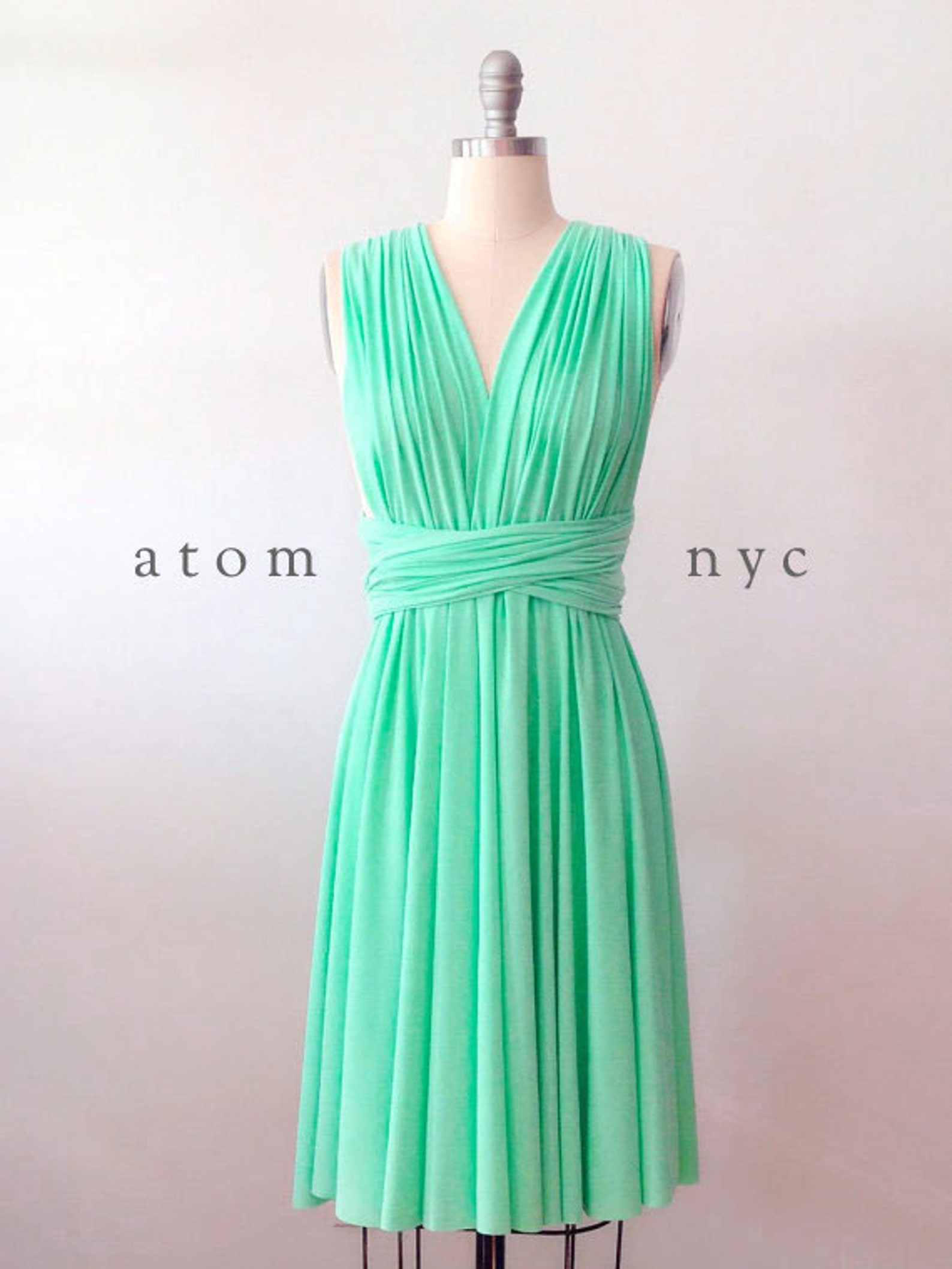 Green Mint SHORT Infinity Dress Convertible Formal Multiway - Etsy