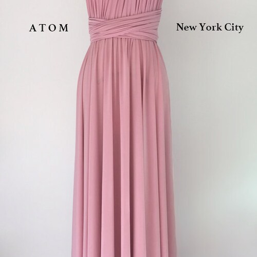 Rose Pink Long Floor Length Ball Gown Infinity Dress Etsy