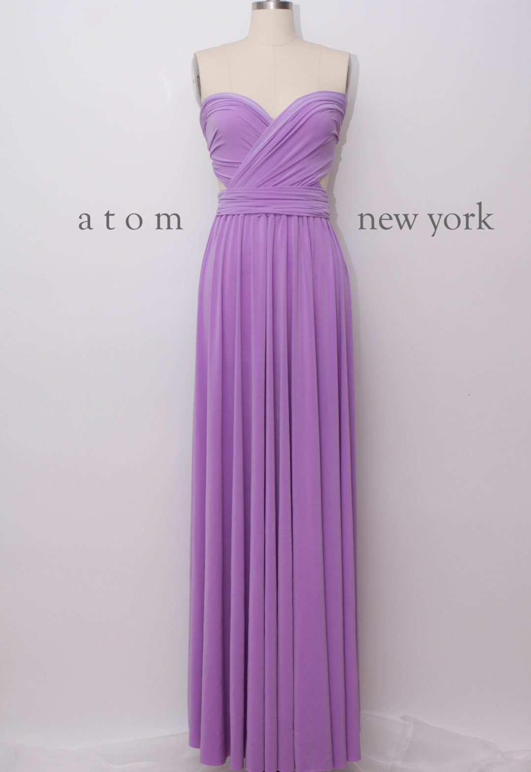 Lavender LONG Floor Length Ball Gown Infinity Dress Convertible Formal ...