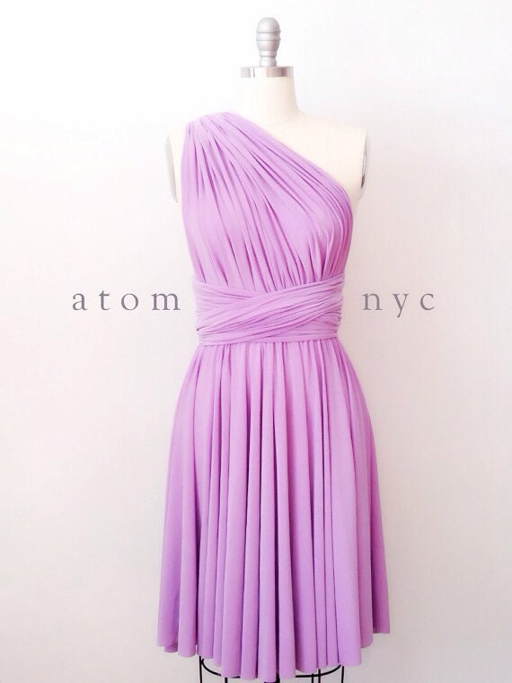 Lavender SHORT Infinity Dress Convertible Formal Multiway Wrap - Etsy