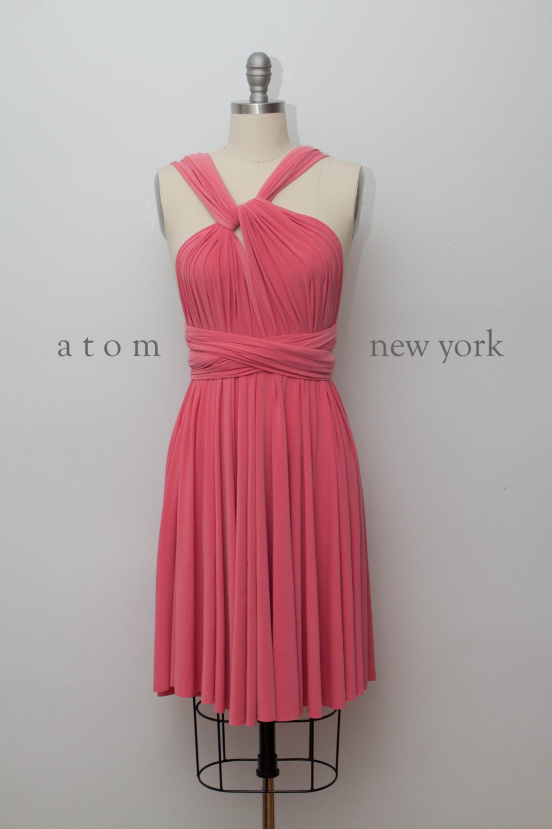 Coral SHORT Infinity Dress Convertible Formal Multiway Wrap - Etsy