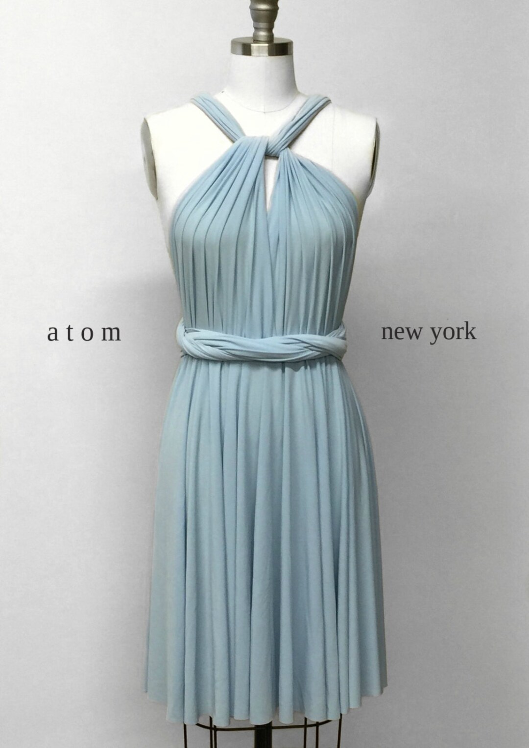 Baby Blue SHORT Infinity Dress Convertible Formal Multiway Wrap Dress ...
