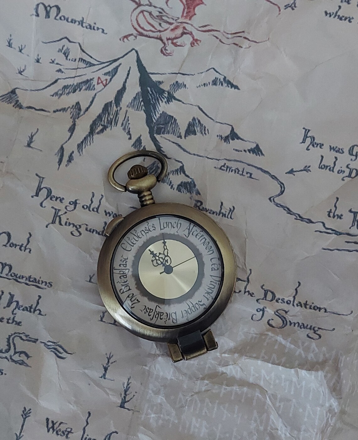Hobbit Lotr Mealtimes Vintage Look Desk Clock Pocket Watch - Etsy