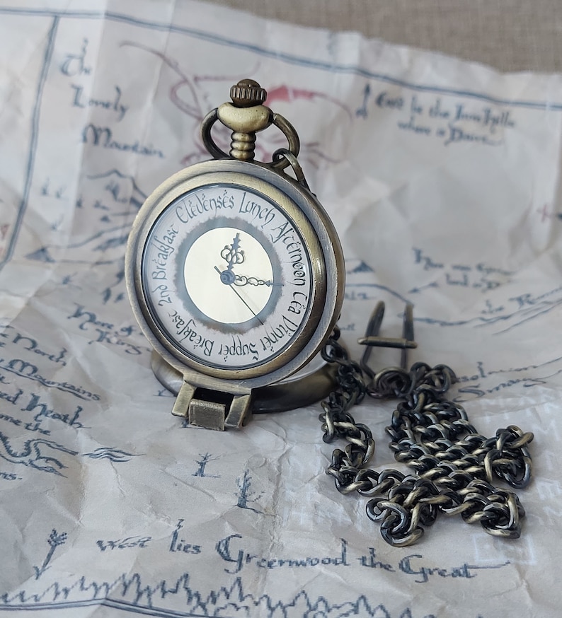 Hobbit Lotr Mealtimes Vintage Look Desk Clock Pocket Watch - Etsy