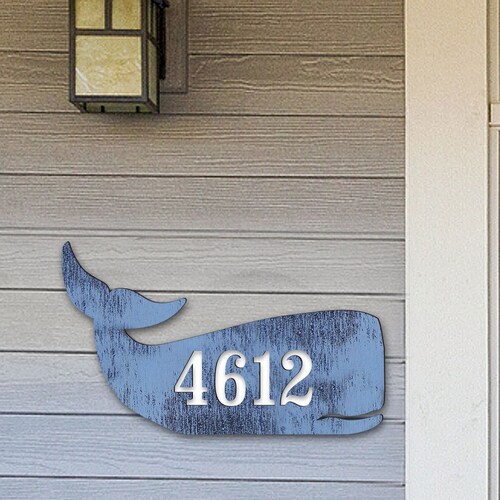 NAUTILUS SHELL Address Plaque Coastal House Numbers Copper - Etsy