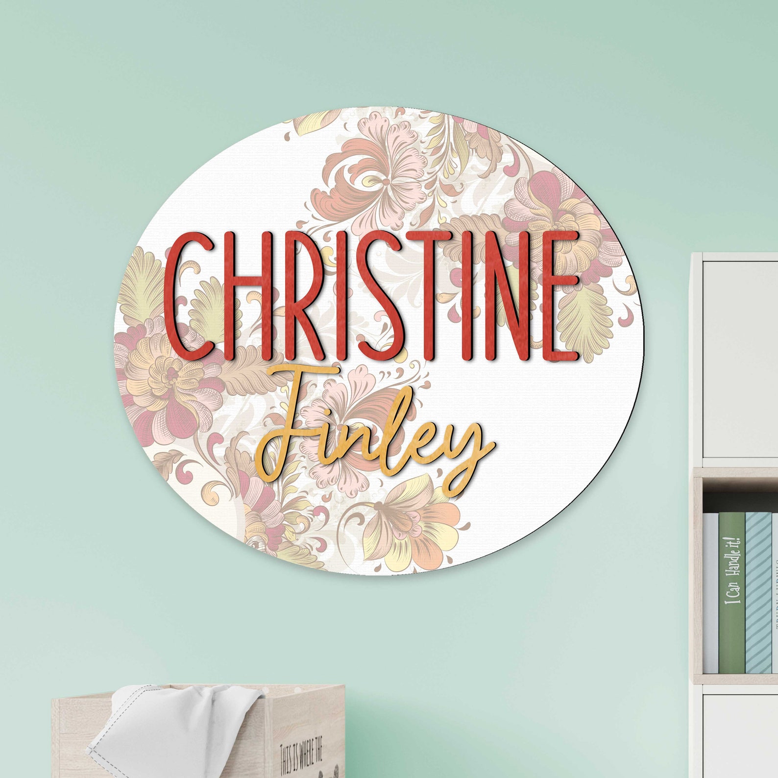 Personalized Name Sign - Custom Nursery Decor - Girl Name Design ...