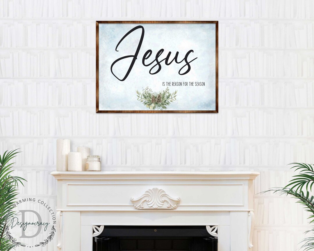 Jesus Parchment Sign - Wooden Religious Wall Art - Christian Decor ...