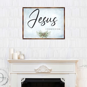 Jesus Parchment Sign - Wooden Religious Wall Art - Christian Decor ...