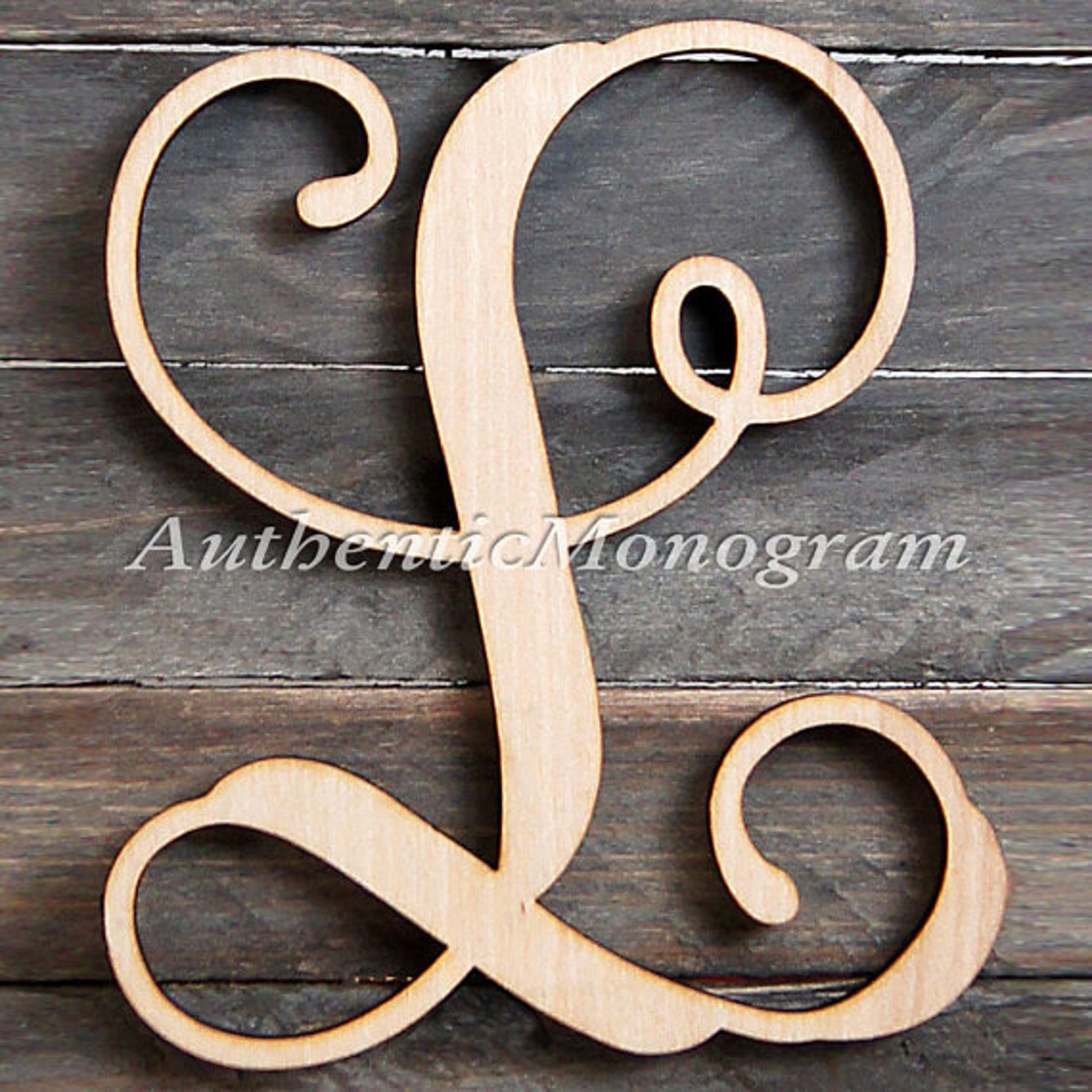 Wooden SINGLE VINE LETTER Monogram Home Decor Anniversary - Etsy