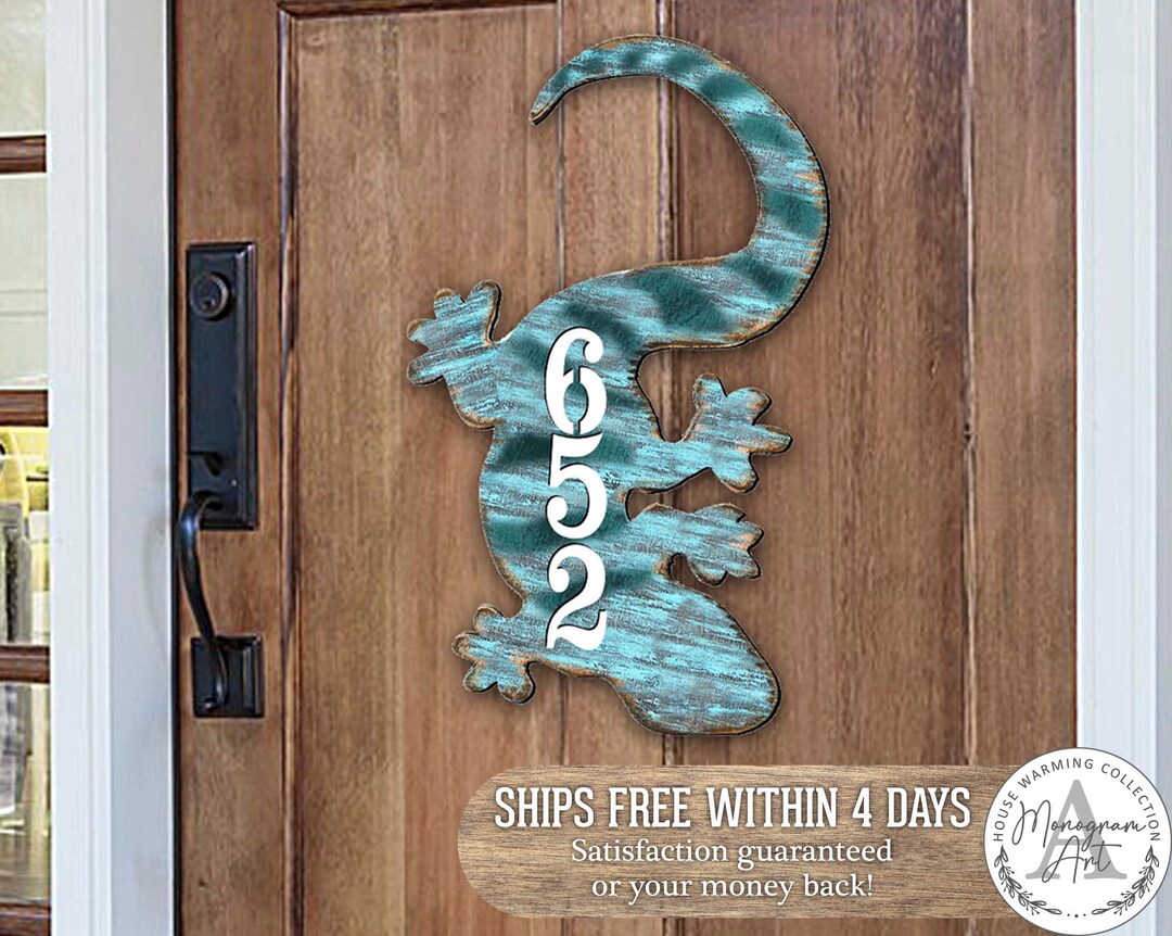 Geico Address Sign - Wooden House Numbers - House Number Plaque - Geico ...