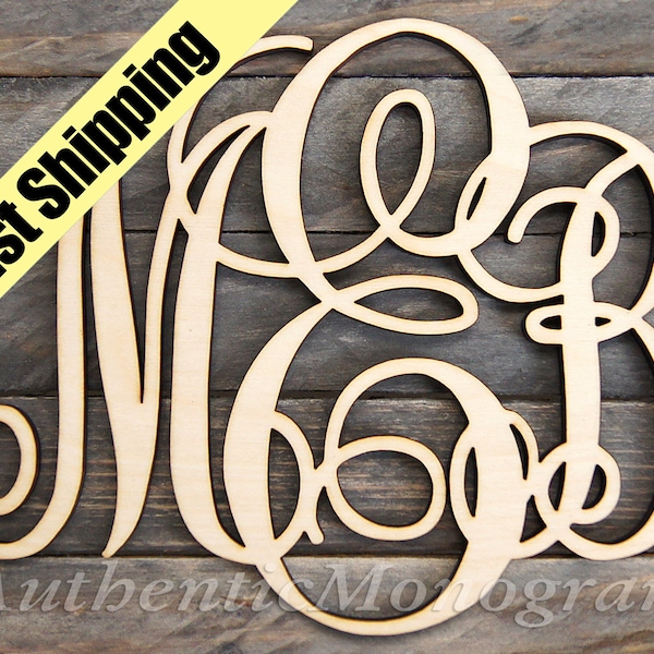Wooden Monogram - Etsy