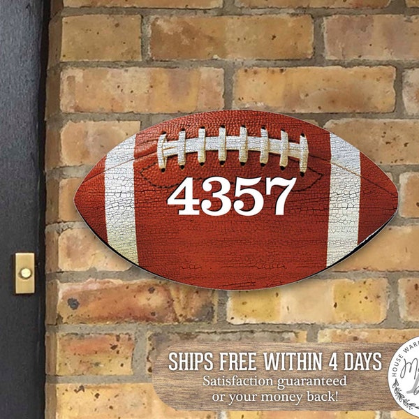 Football House Number Signs - Etsy