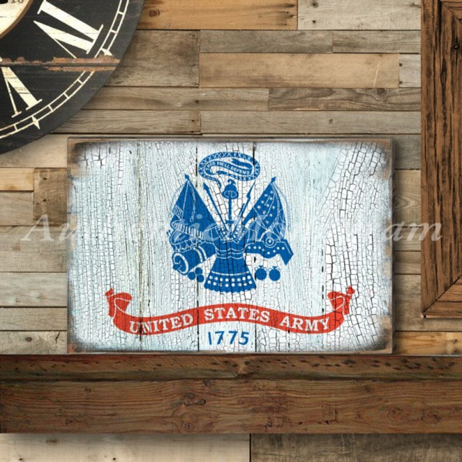 US ARMY FLAG military Patriotic Rustic Distressed Wooden - Etsy