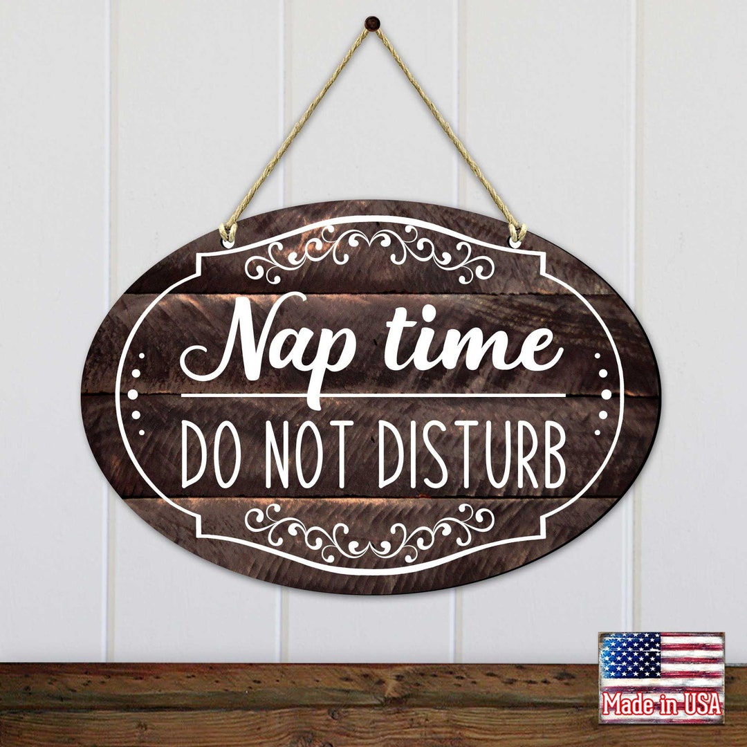 Nap Time Doorbell Sign - Baby Sleeping Sign - Do Not Disturb Sign - Do ...