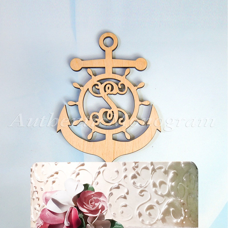 Anchor Cake Topper - Etsy