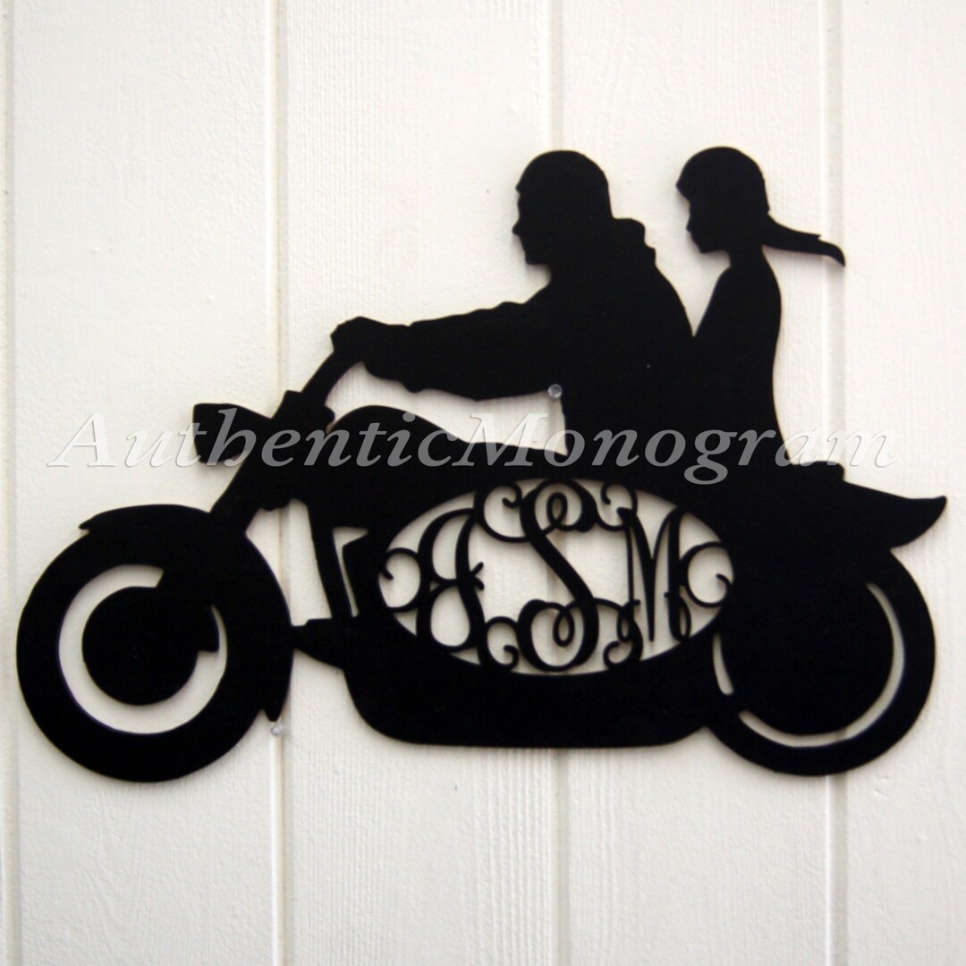 Harley Bike Wooden Monogram - Unpainted Monogram - Home Decor Vine ...