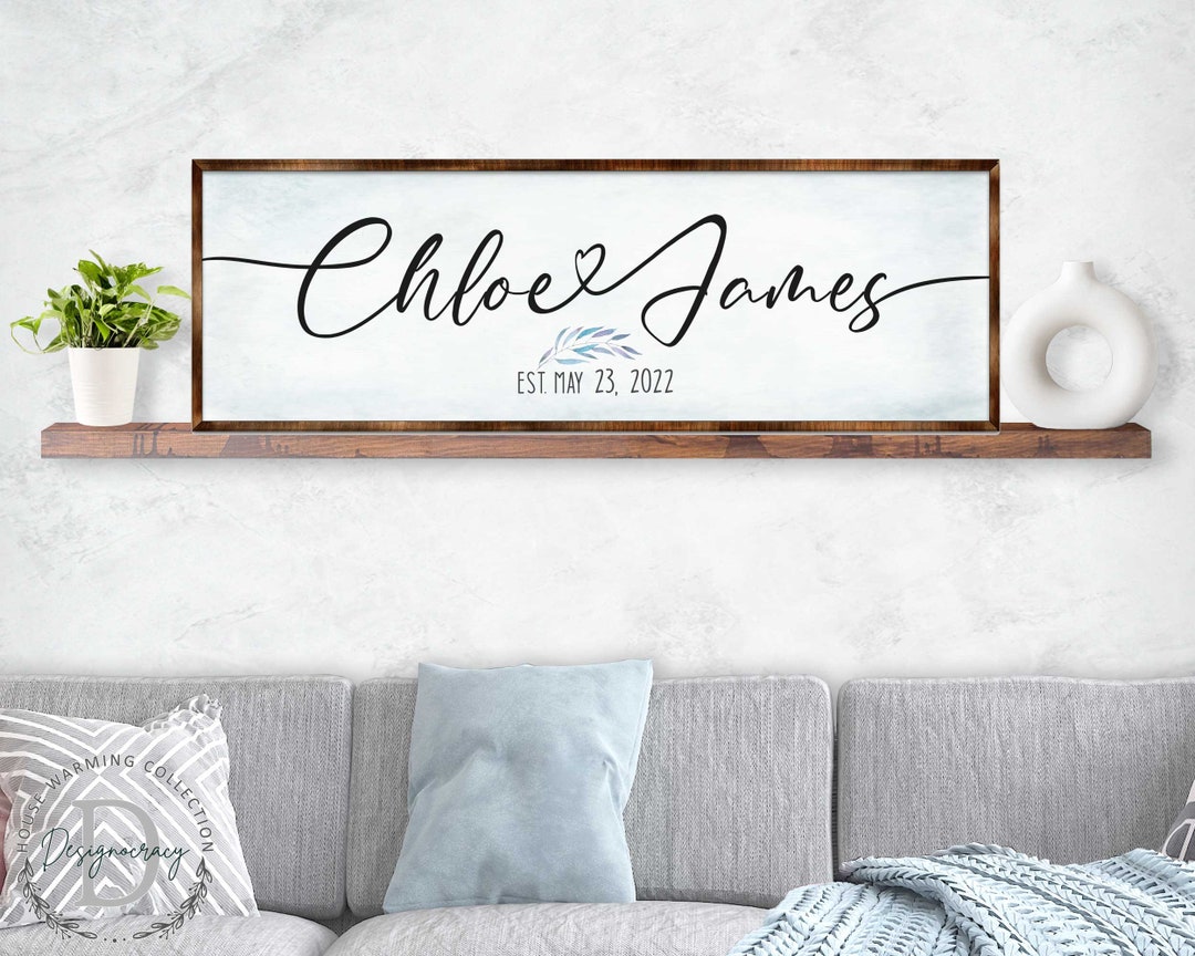 Personalized Family Names - Wooden Wedding Gift - Wall Art ...