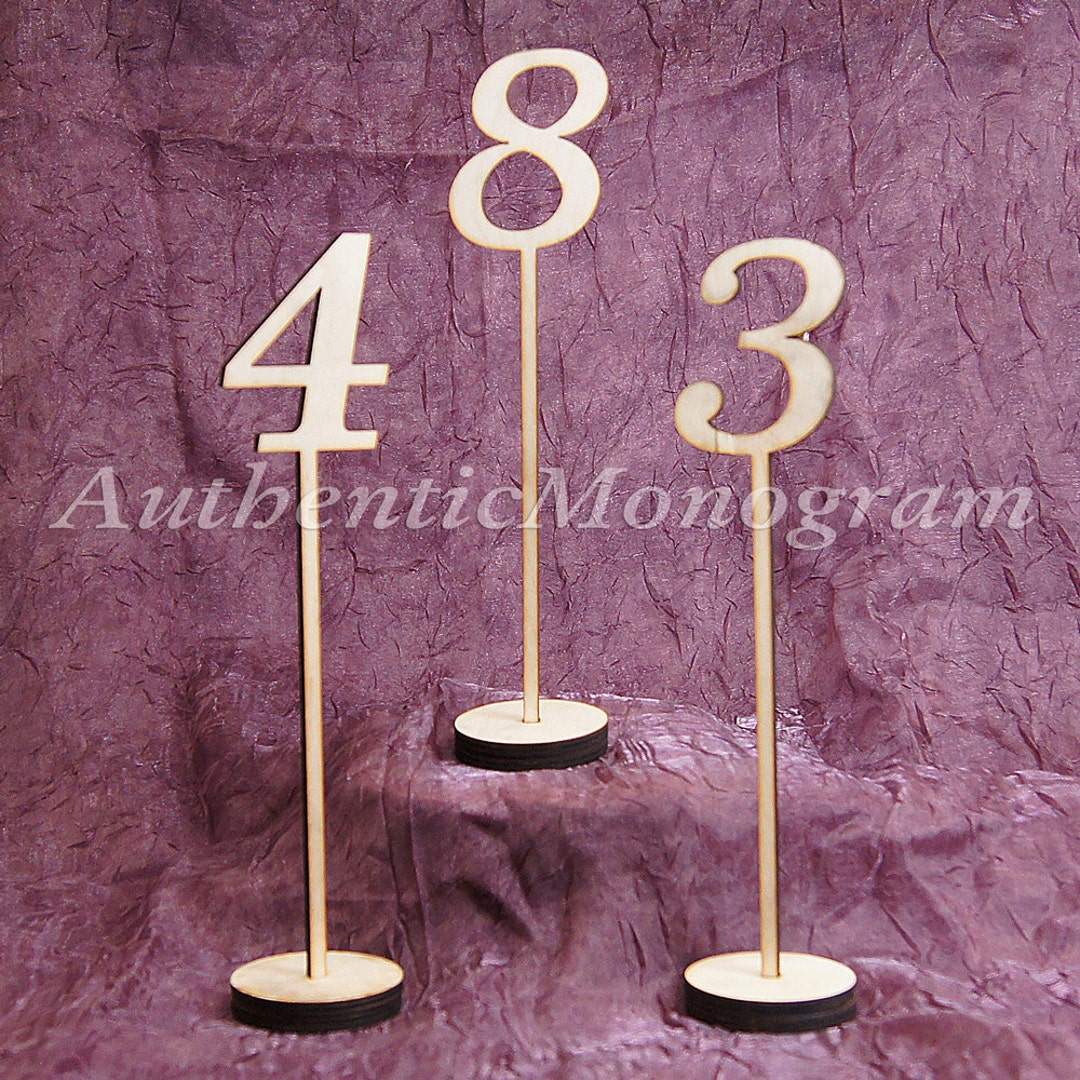 10 Table Numbers - Wedding Numbers - Wooden Wedding Table Numbers ...