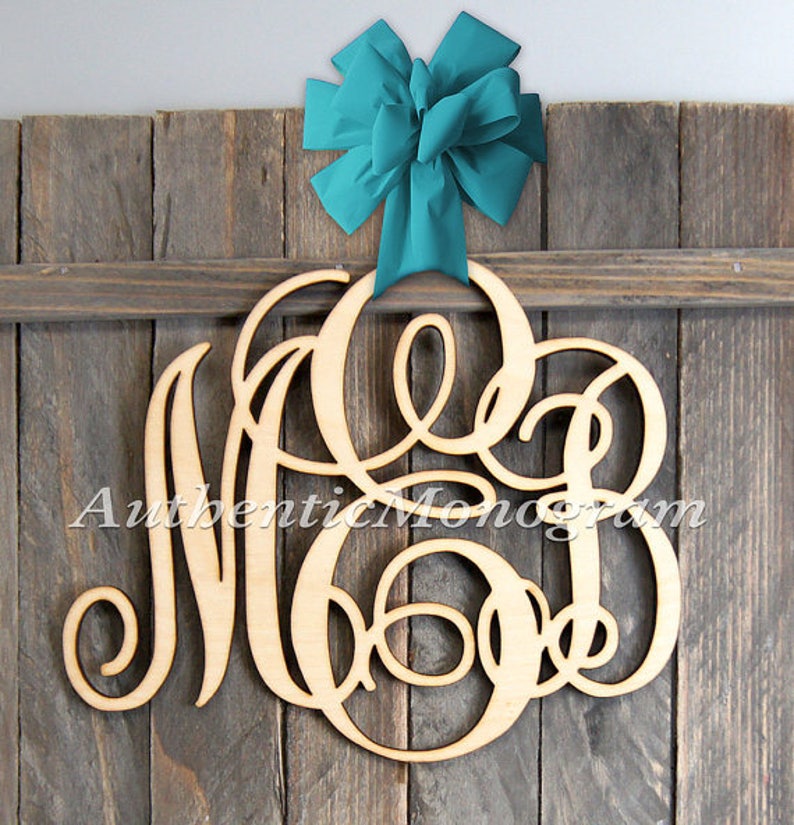 10-36 WOODEN MONOGRAM Wall Letters Unpainted Monogram - Etsy