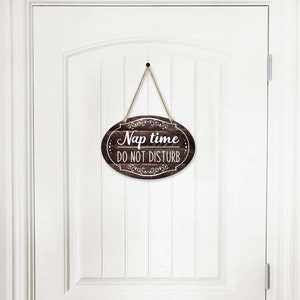 Nap Time Doorbell Sign - Baby Sleeping Sign - Do Not Disturb Sign - Do ...