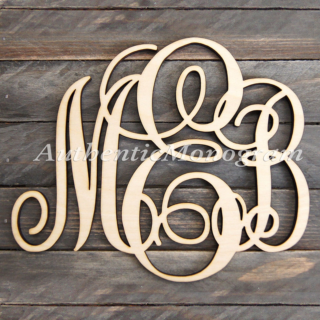 Wooden Monogram Wall Letters Unpainted Home Decor Monogram - Etsy