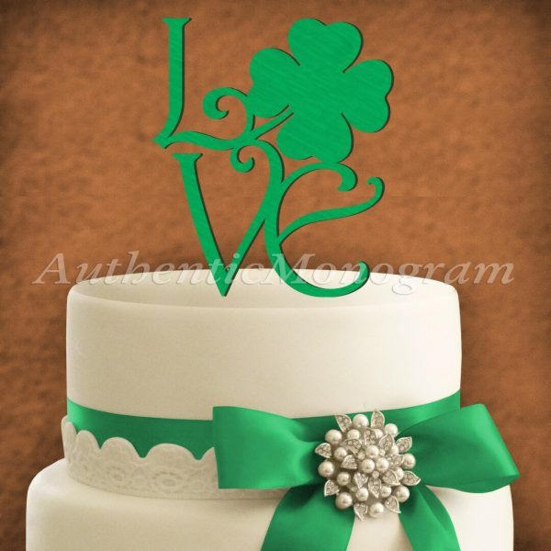 Irish Wedding Cake Topper - Saint Patricks Day - Wooden Irish Cake ...