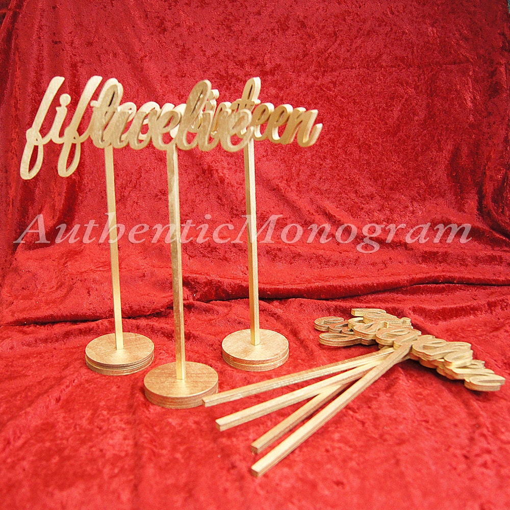 Table Numbers in Sets of 10 Table Top Numbers Monogram: Home - Etsy