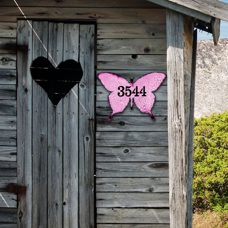 House Number Address Number Butterfly House Number Plaque - Etsy