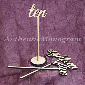 Table Numbers in Sets of 10 Table Top Numbers Monogram Home Decor ...