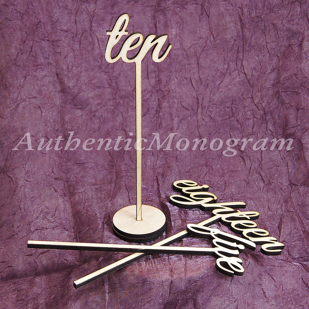 Table Numbers in Sets of 10 Table Top Numbers Monogram: Home - Etsy