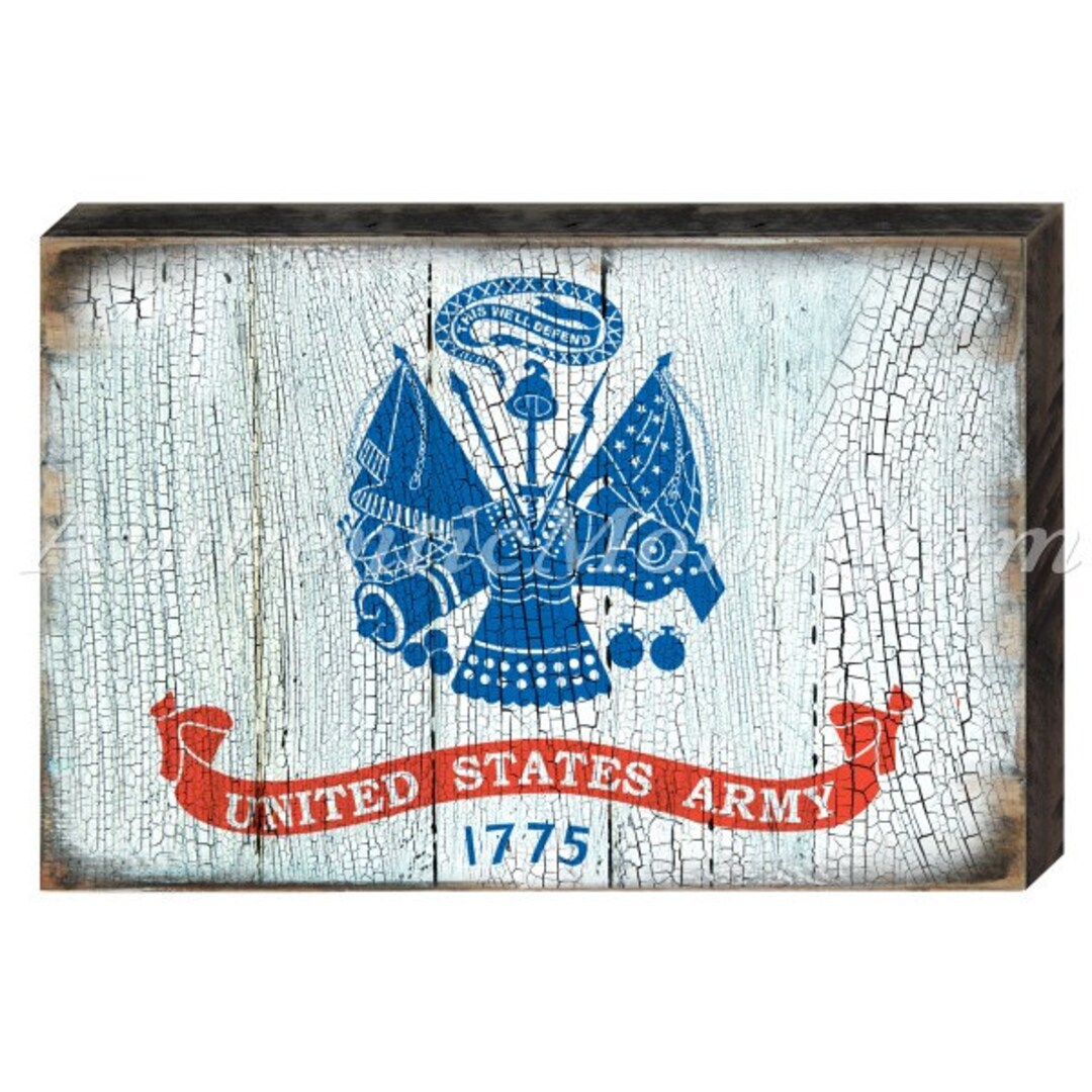 US ARMY FLAG military Patriotic Rustic Distressed Wooden - Etsy