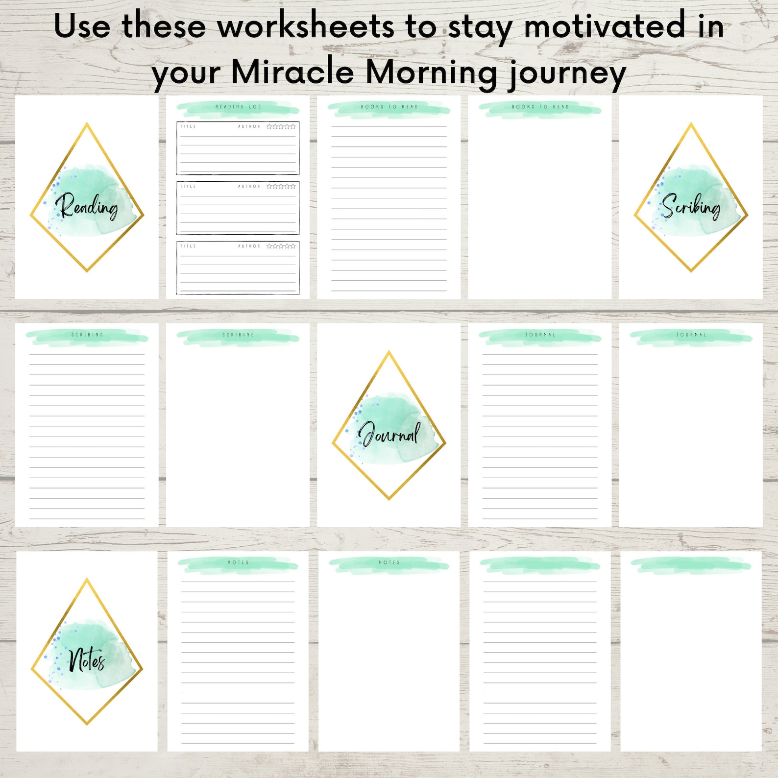 Miracle Morning Worksheets Miracle Morning Routine SAVERS - Etsy